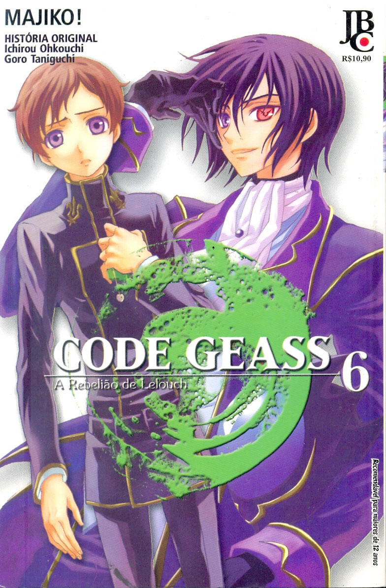 Code Geass 6 Editora JBC Gibis Quadrinhos HQs Mangás - Rika Comic Shop